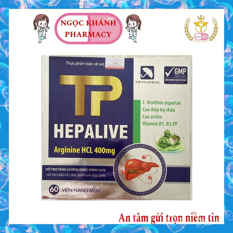 Bổ gan giải độc gan Tp Hepalive hộp 60 viên( mẫu mới) | Shopee Việt Nam