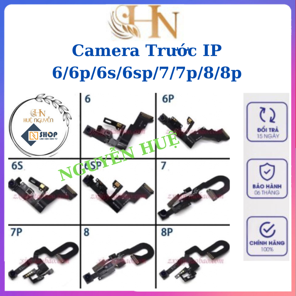 Camera Trước thay thế cho ip 6/ 6p/ 6s/ 6sp/ 7/ 7p/ 8/ 8p Zin Bóc Máy ...
