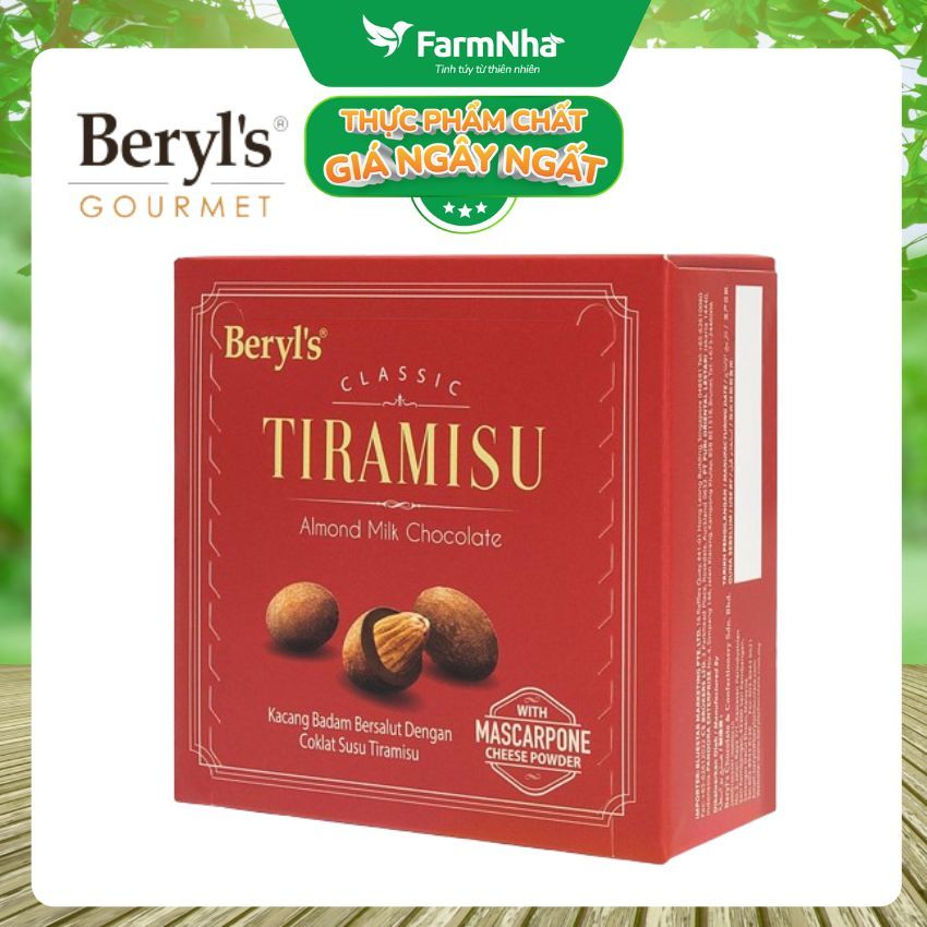 Socola Tiramisu Almond Milk Chocolate 65g Beryls - Socola sữa hạnh nhân ...