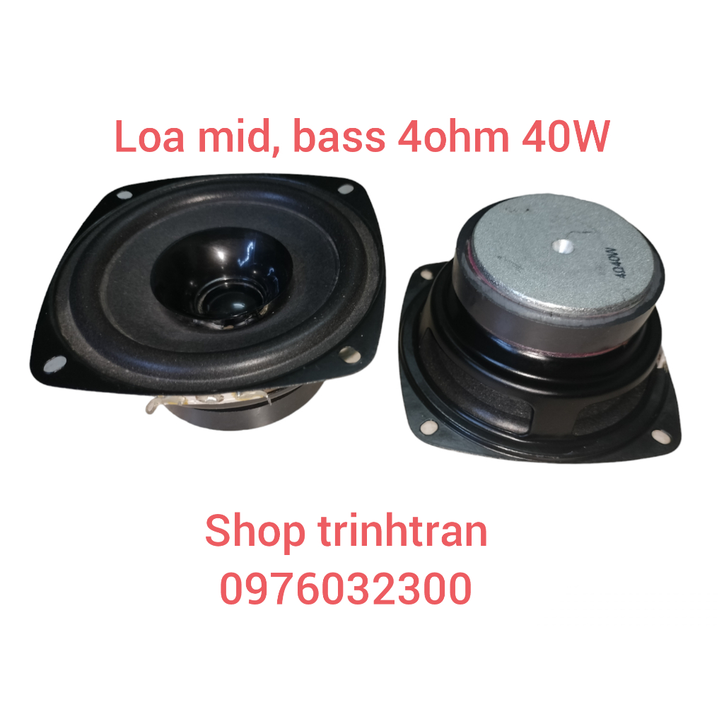 Loa Mid, bass 3.5inch, 4 Ohm, 40W công suất cao lắp xe oto, loa thùng chất lượng cao. Giá 1 cái ...
