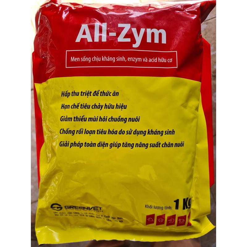 Men tiêu hoá sống ALL ZYM greenvet (1kg) tăng hấp thu, ham ăn mau lớn ...
