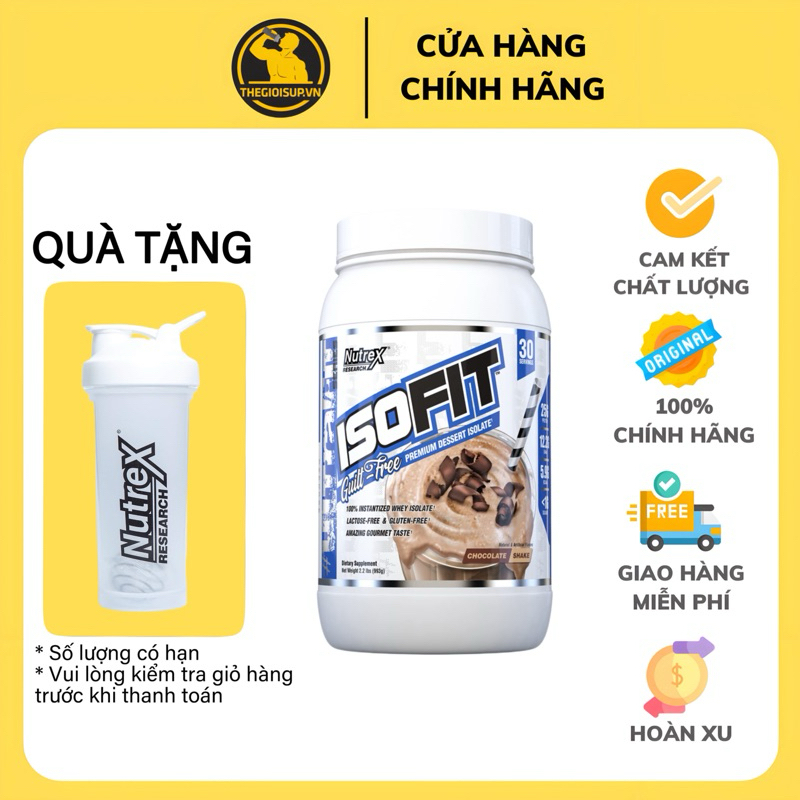Nutrex Isofit Whey Protein Isolate, 2Lbs (30 Lần Dùng) | Hỗ Trợ Phục ...