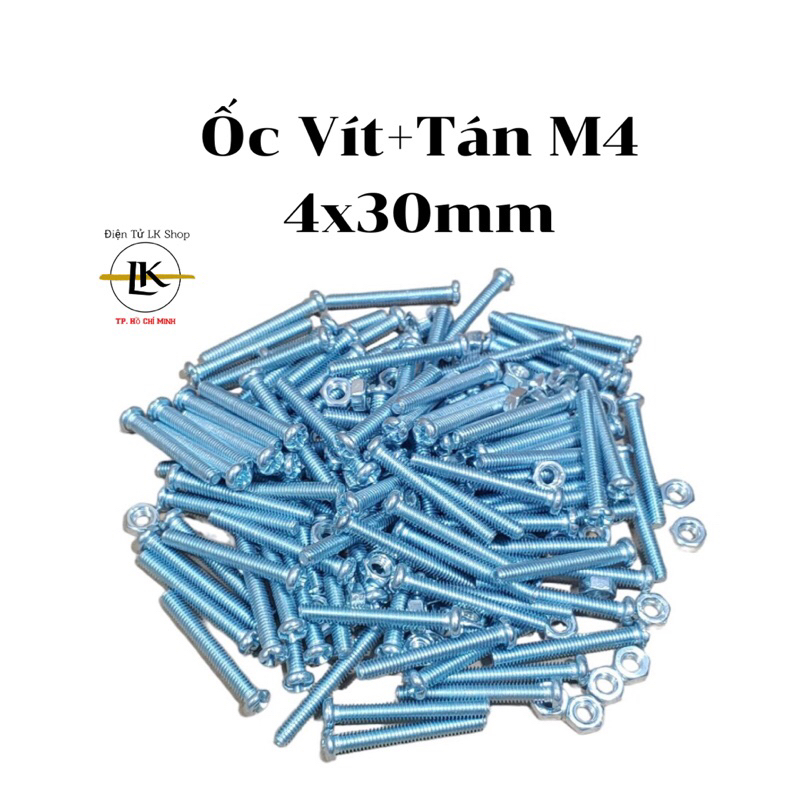 Ốc vít tán 4ly M4 4x30mm ( túi 300g = khoảng 90- 100 con) - Điện tử LK ...