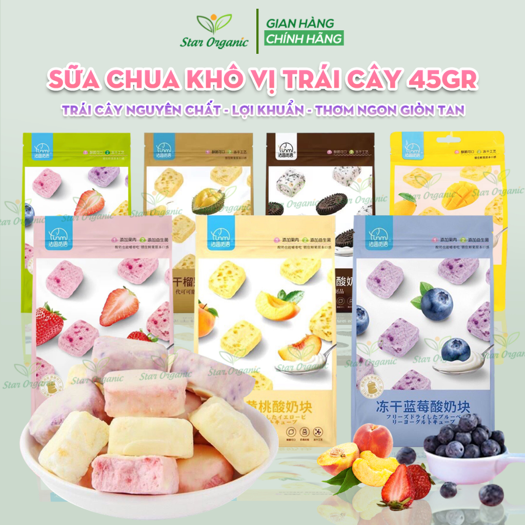 Sữa Chua Khô Sấy Lạnh Trái Cây YUMI Gói 45G | Shopee Việt Nam