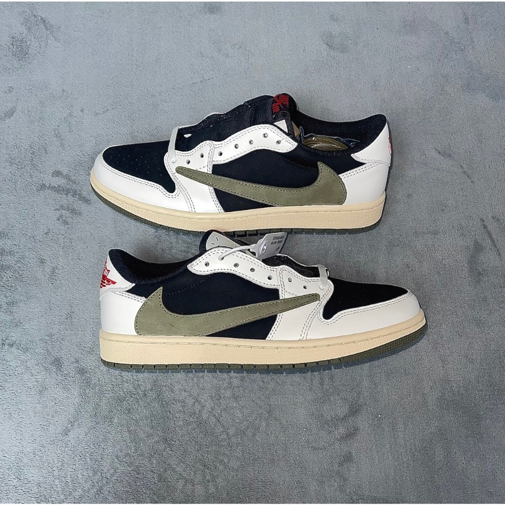 Giày Sneaker Air Jd 1 Low Travis Scott ‘Olive’ Cao Cấp | Shopee Việt Nam
