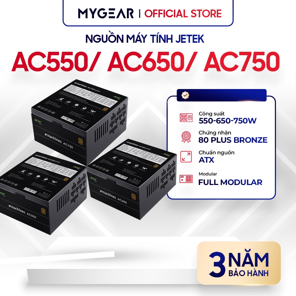 Nguồn máy tính Acer AC550/ AC650/ AC750 230v 550W 80 plus Bronze Full ...