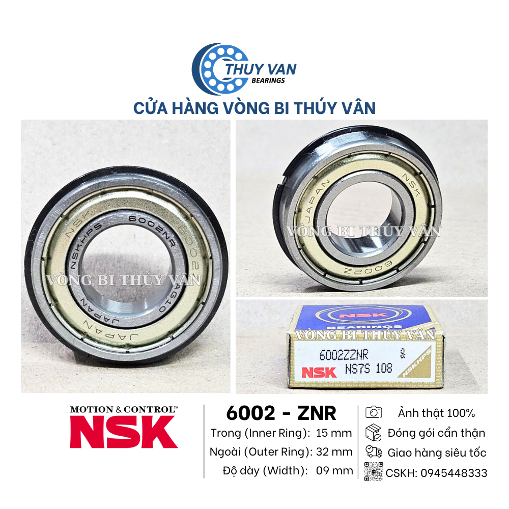 Vòng bi bạc đạn hạt tròn, cầu có rãnh phanh và phanh 6002 6004 6005 ...