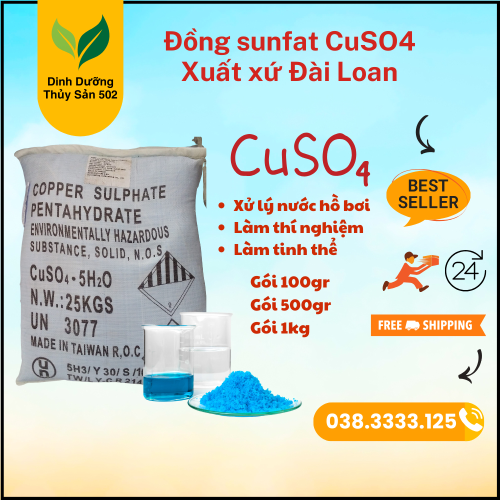Đồng Sulfate (CuSO4) Làm Tinh Thể , Tạo Màu Xanh Nước Hồ Bơi - Ngừa Nấm ...