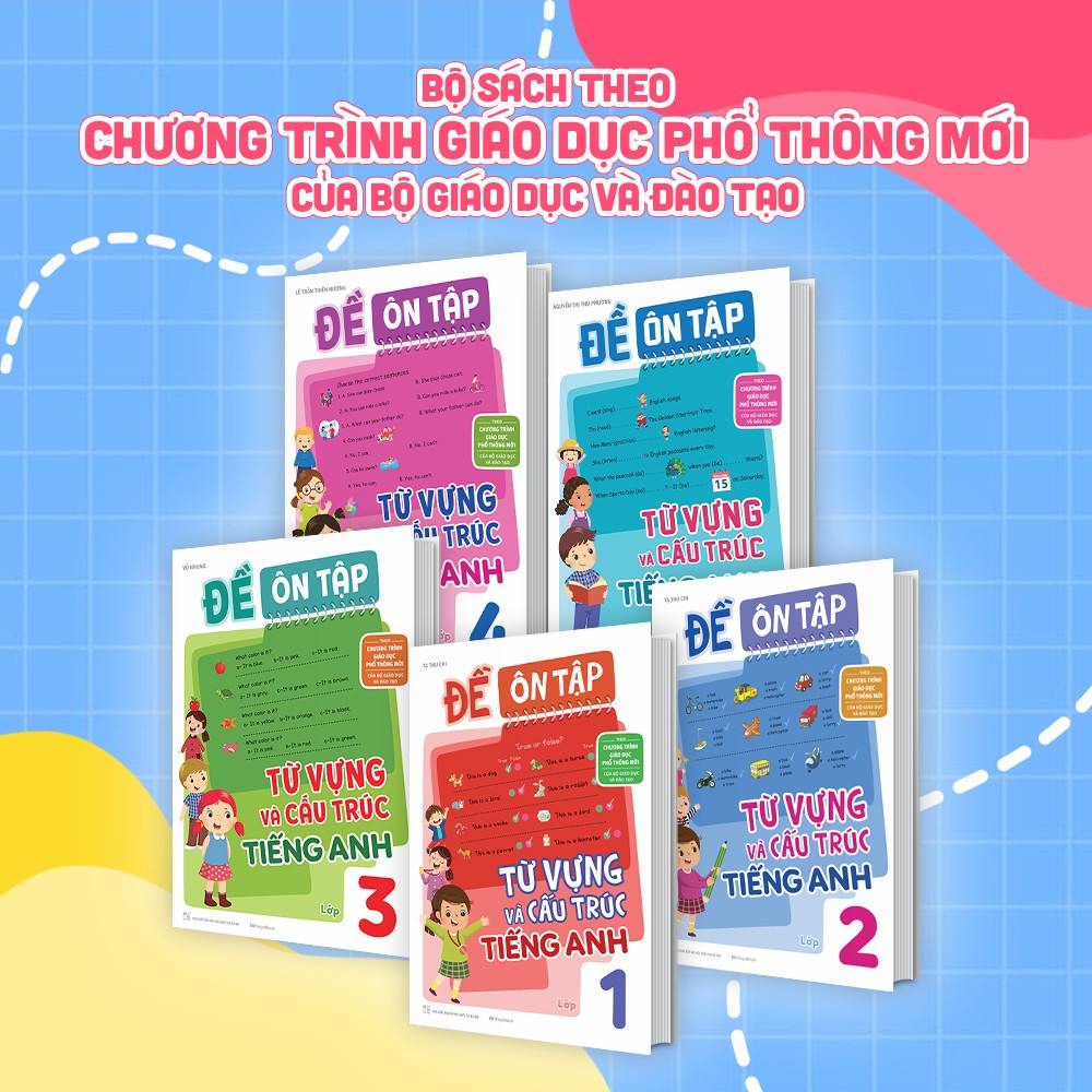 Sách Combo Đề Ôn Tập Từ Vựng Và Cấu Trúc Tiếng Anh 1234512345 (5 cuốn ...