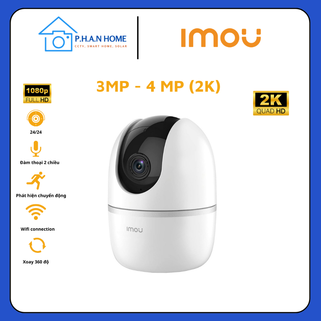 Camera Wifi Imou A42 - Xoay 360, báo động đàm thoại 2 chiều, Chính hãng ...