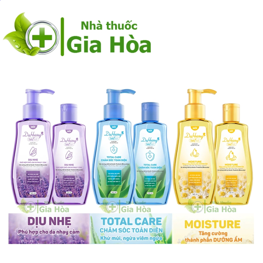 Dung dịch vệ sinh phụ nữ Dạ Hương Daily Fresh (Total Care / Moisture ...