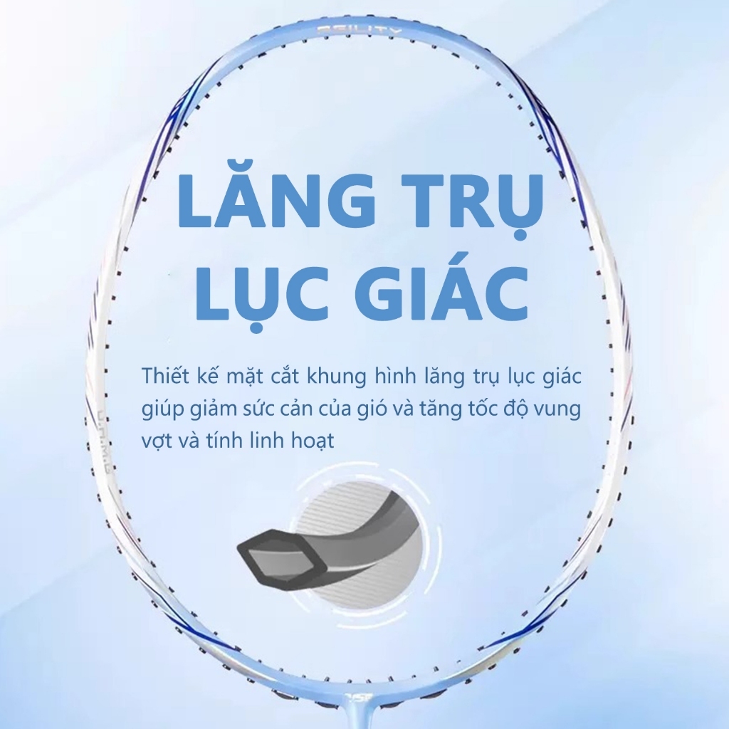 Vợt cầu lông VS Wind Speed F9 6U, F9X 5U siêu nhẹ bền nano carbon công ...