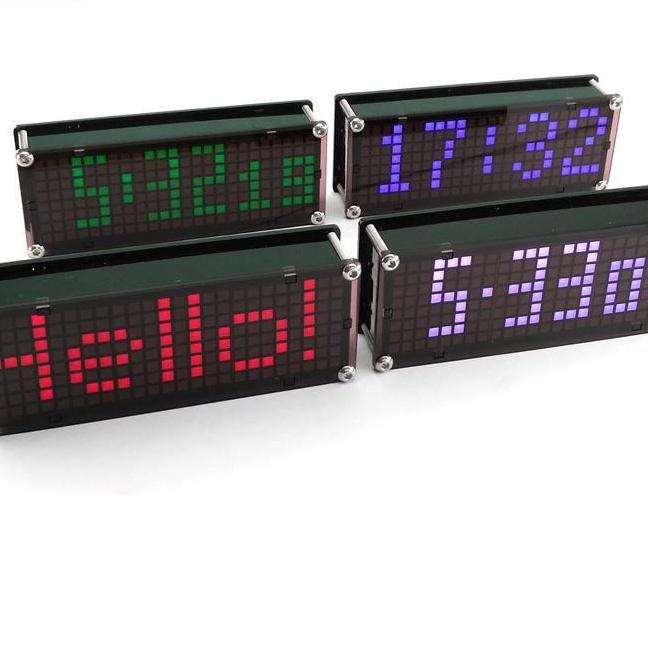 Đồng hồ Led để bàn decor Matrix Mini V2 chạy chữ hiển thị ngày giờ ...