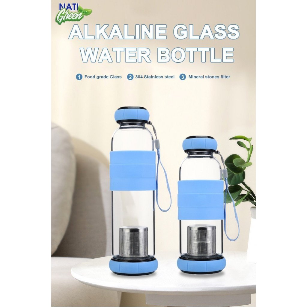 BÌNH NƯỚC TẠO KIỀM TIỆN ÍCH 550ML-650ML 8,5-10pH Chính Hãng NatiLife Tặng 1 túi đựng bình, 2 túi ...