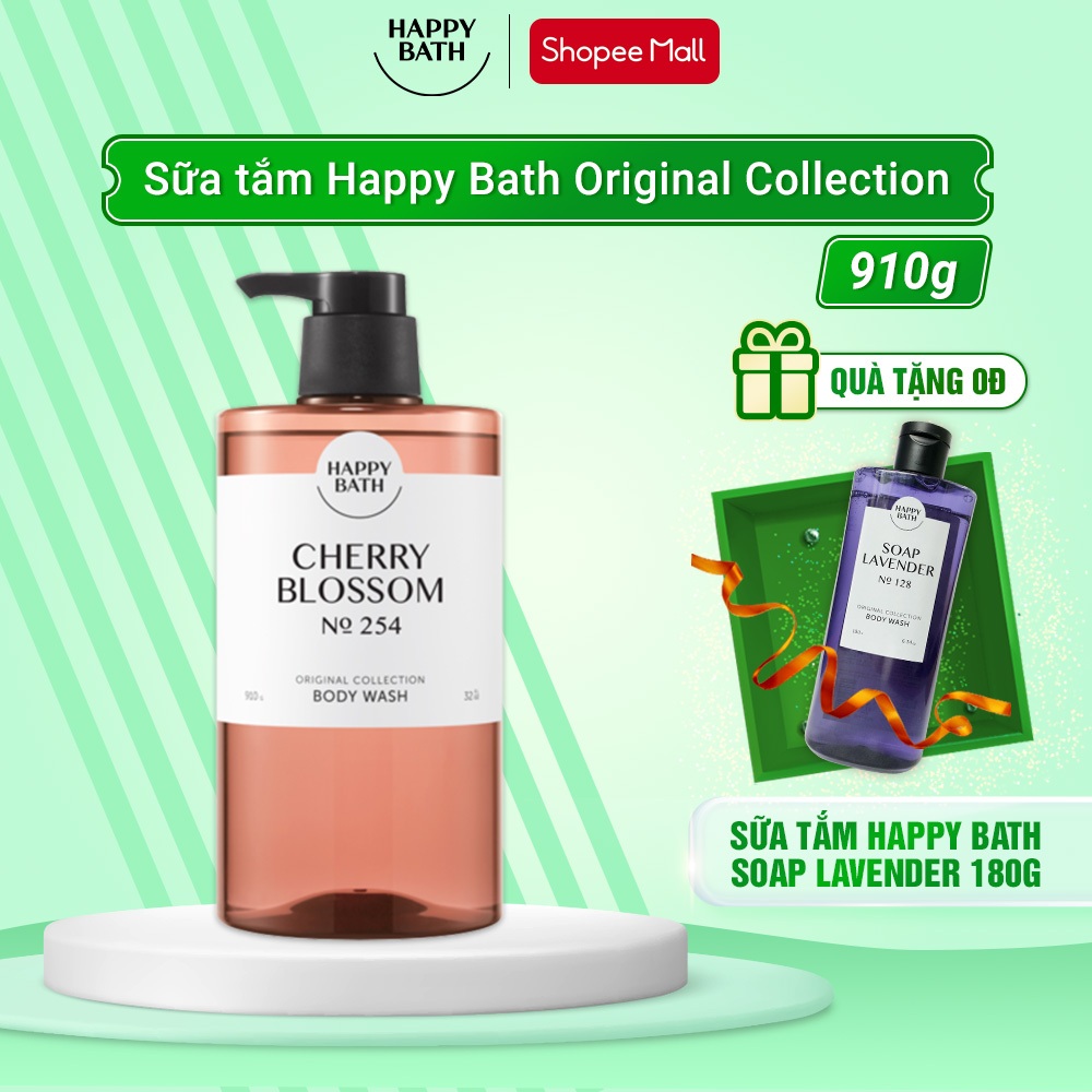 Sữa tắm Happy Bath Original Cherry Blossom Body Wash No.254 giúp cấp ẩm ...