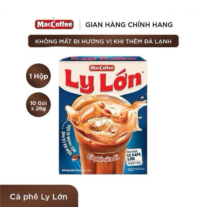 Cà phê sữa đá MacCoffee Ly Lớn Hộp 260g ( 10 gói x 26g ) ... | Shopee ...