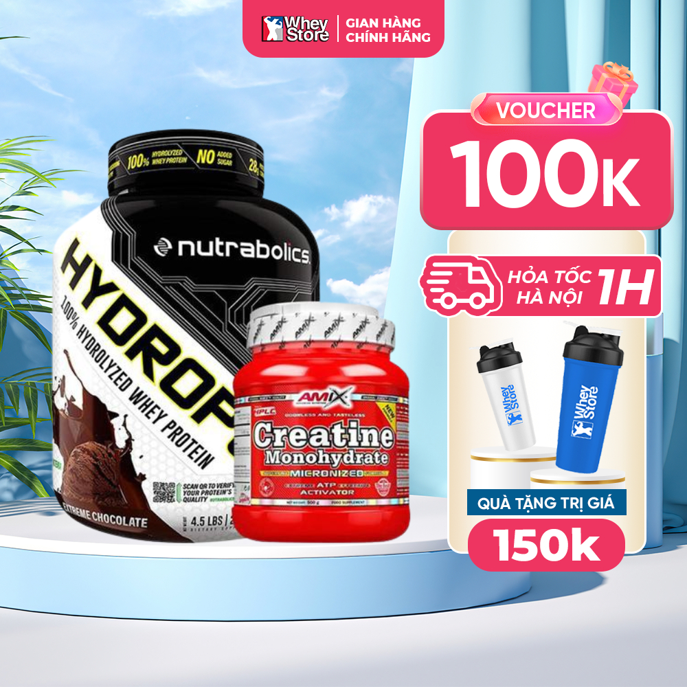 Combo Sữa Tăng Cơ Bắp Hydropure Nutrabolics 4.5lbs + Amix Creatine ...