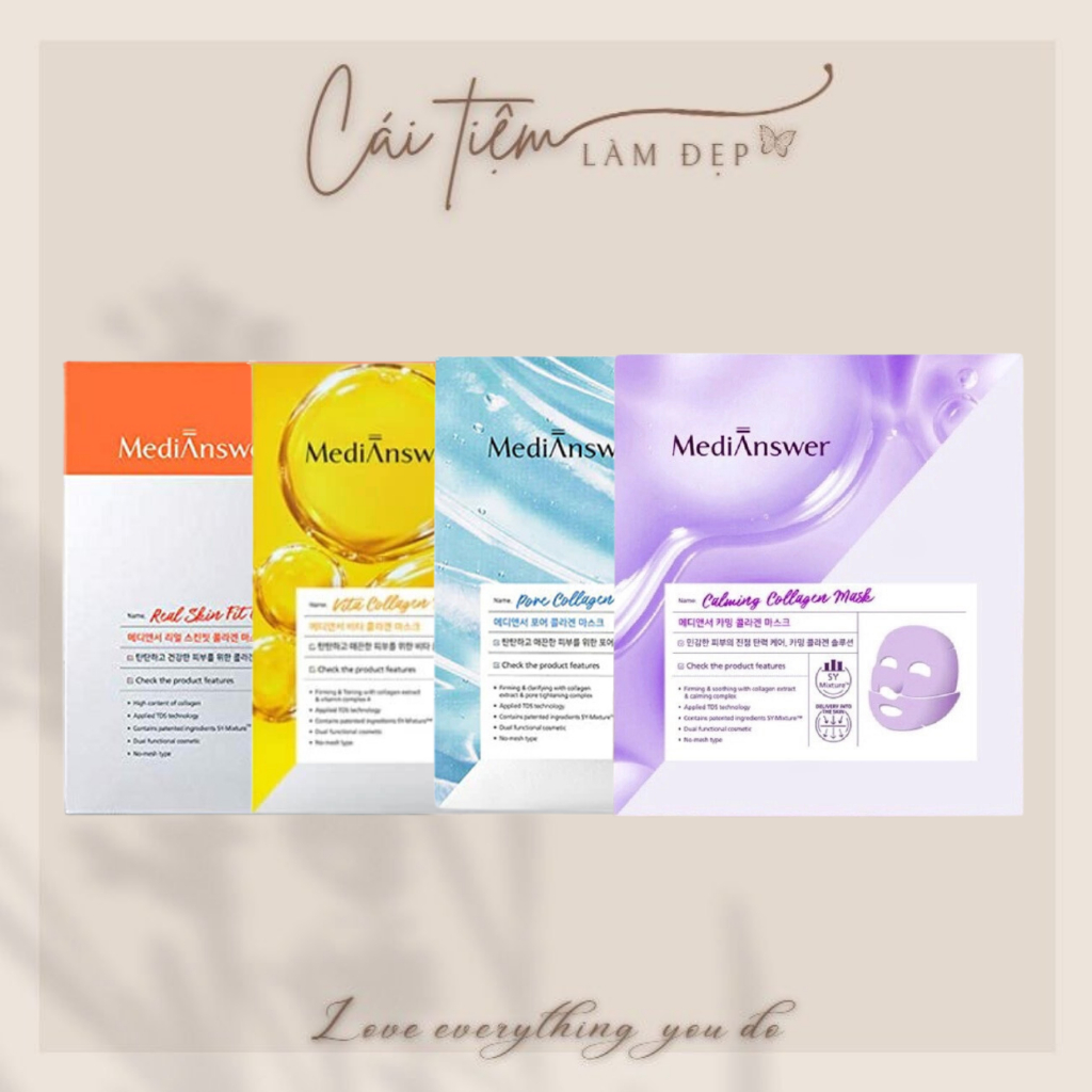 Mặt Nạ Hàn Quốc Collagen Thạch MediAnswer Collagen Mask - Full Hộp ...