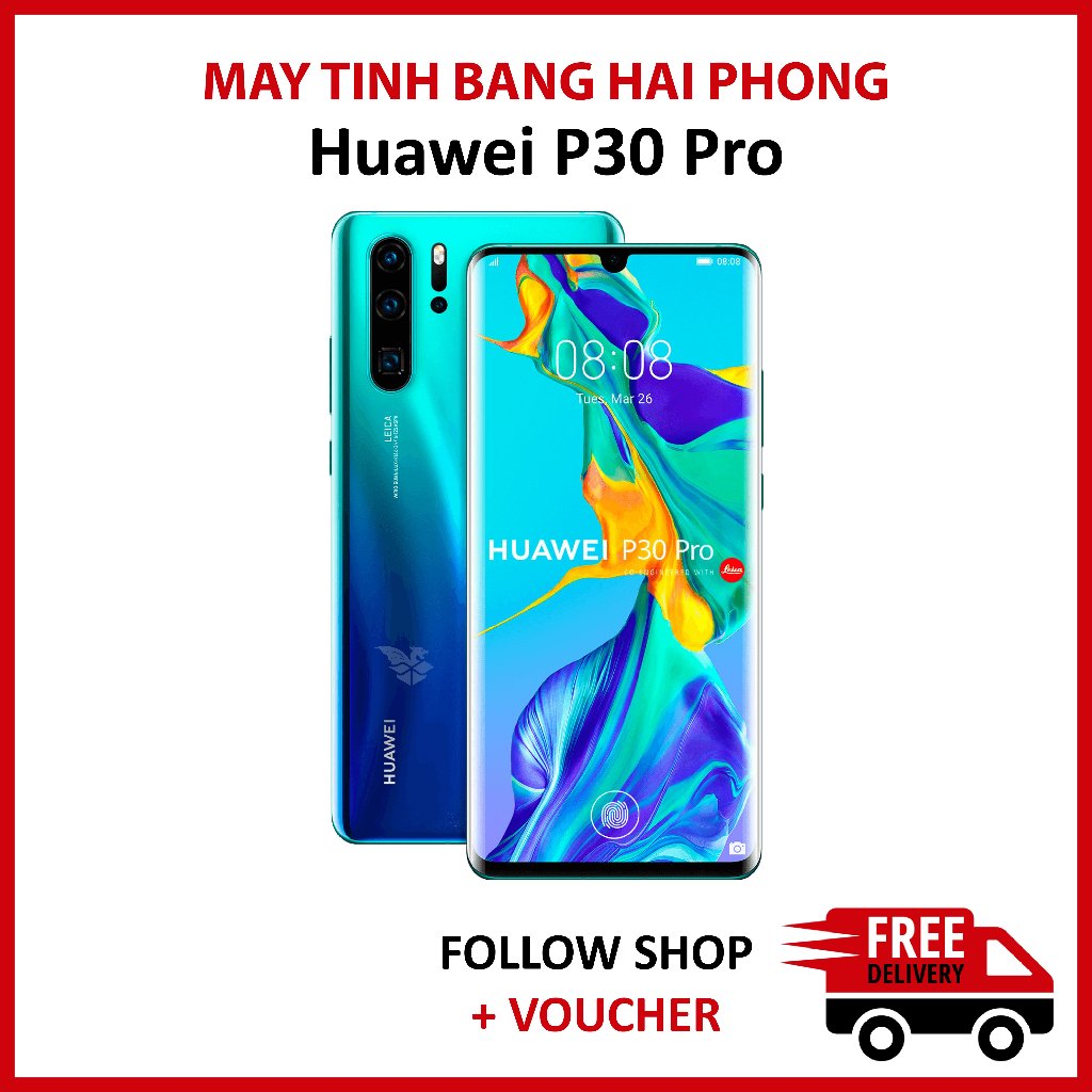 Điện thoại Huawei P30 Pro RAM 8/128GB chip Kirin 980 màn OLED Full HD+ ...