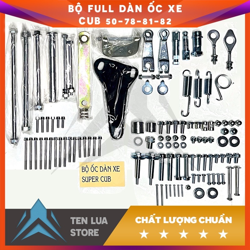 Full bộ ốc xe cub, cub 81, cub 82, cuP 50, ốc dàn xe SUPER CUP C50 (Đủ ...