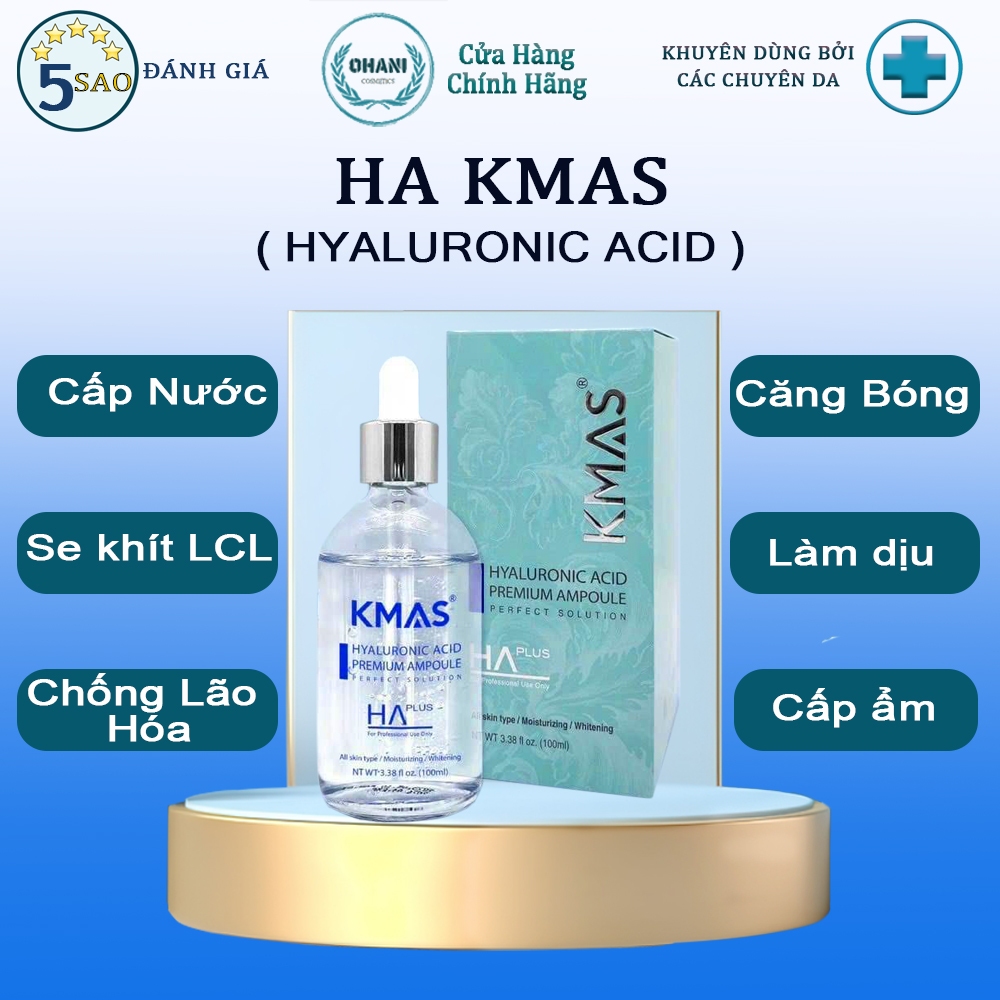 Serum Cấp Ẩm, Cấp Nước, Phục Hồi HA Hyaluronic Acid - KMAS HA Căng bóng, Mềm Mịn 100ml | Shopee ...