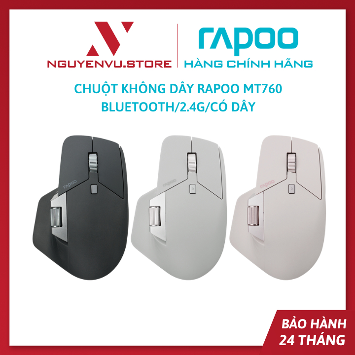 Chuột Không Dây Rapoo MT760 | Bluetooth/2.4G/Có dây | Kết nối tối đa 5 ...