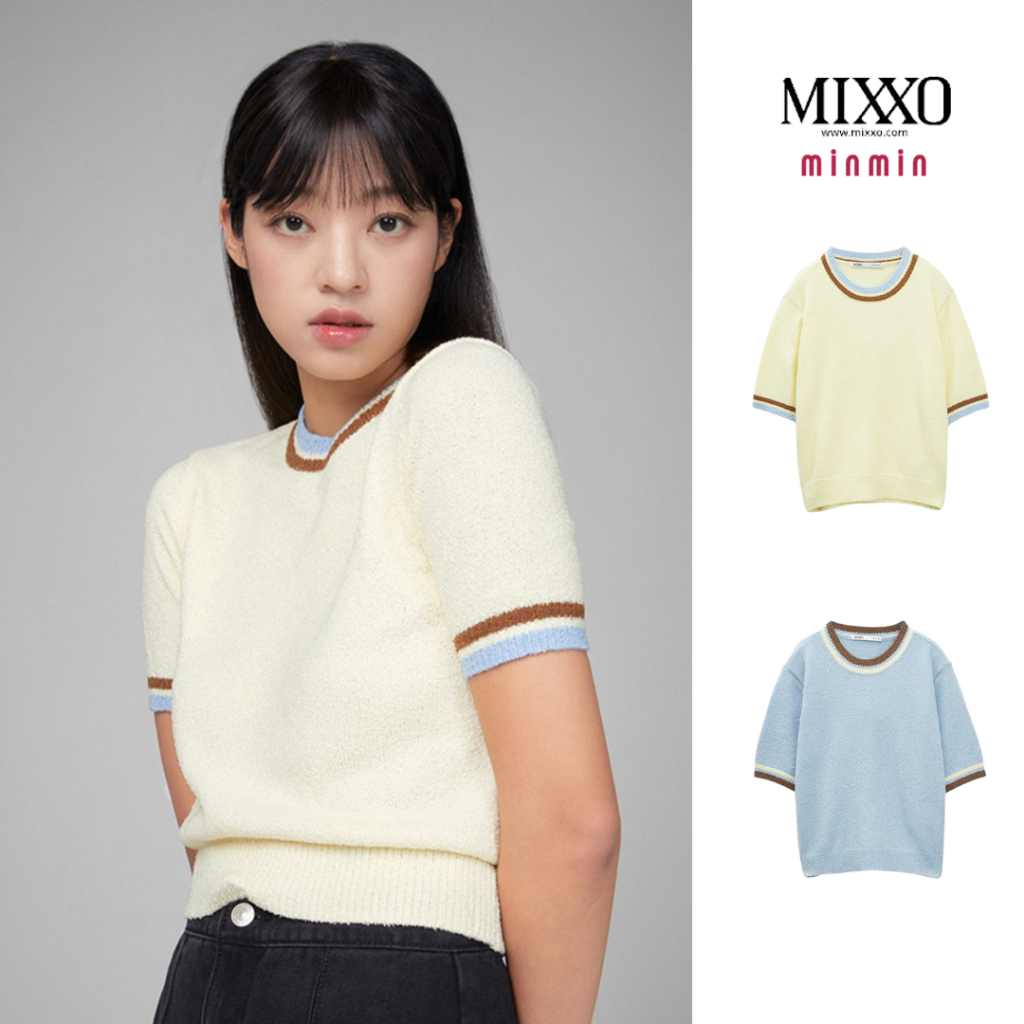 [AUTHENTIC 100%] Mixxo Korea áo thun len cổ tròn chất mát co dãn chính hãng sale | Shopee Việt Nam