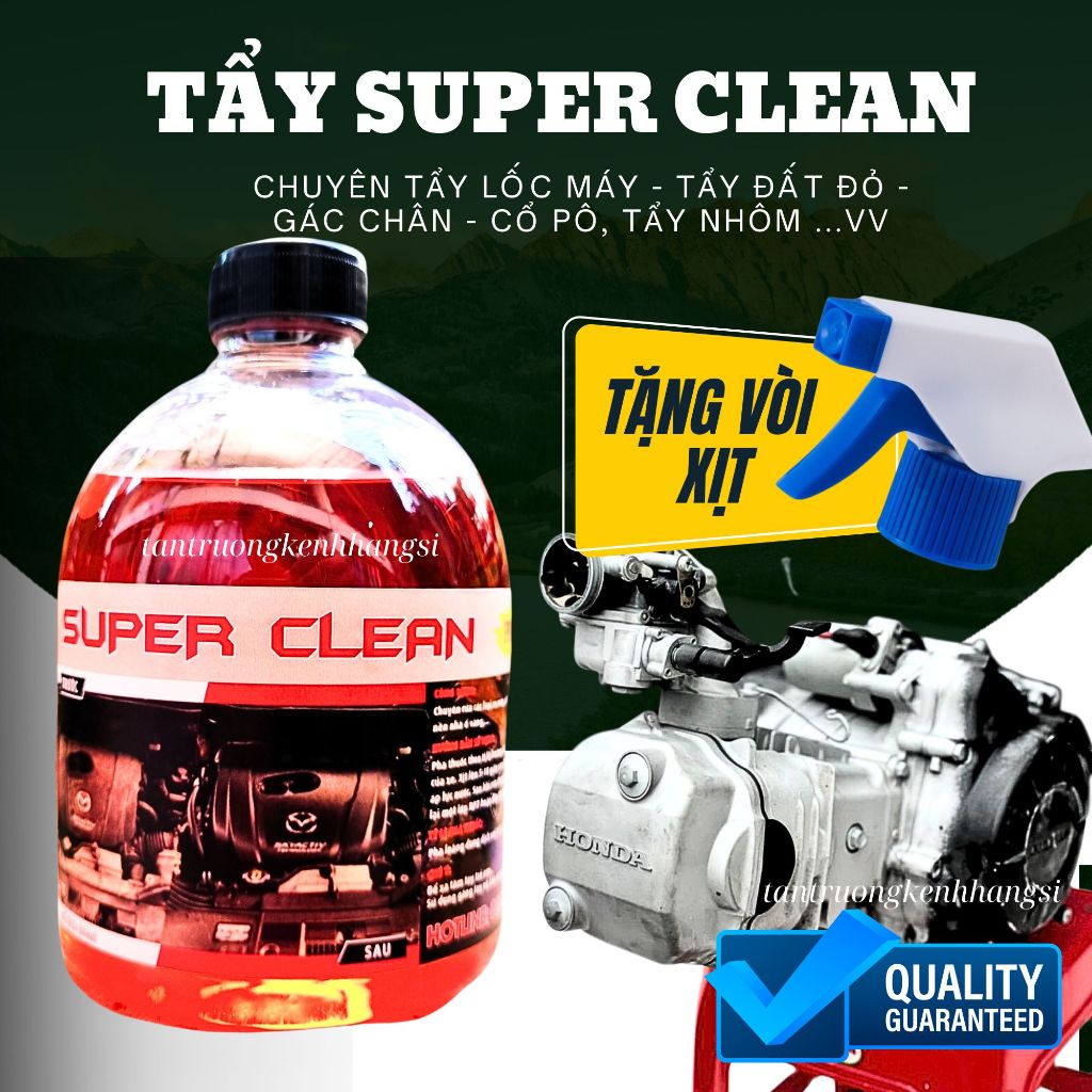 Dung dịch tẩy rửa đầu bò, lốc máy không chạm SUPER CLEAN PRO 500ML có ...