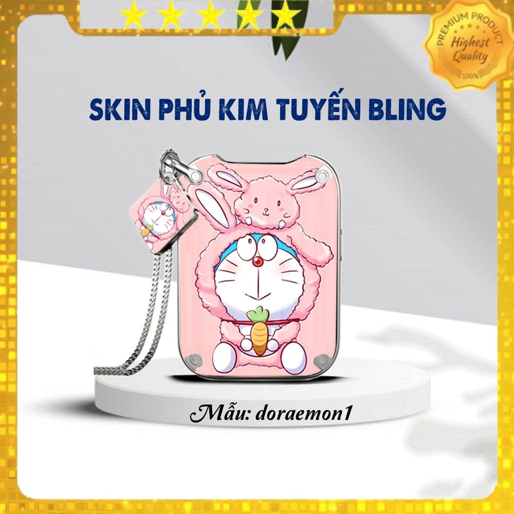 Miếng dán Skin Rill X phủ kim tuyến hình Doraemon, dán cho XLim Pro ...