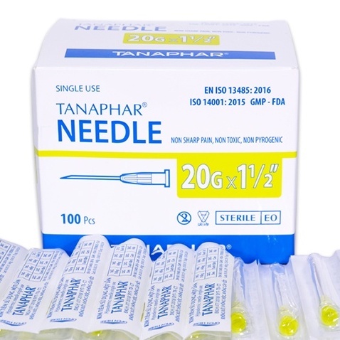 Đầu Kim Lấy Thuốc 18G, 20G, 22G, 23G, 25G, 26G Tanaphar - Hộp 100 Chiếc ...
