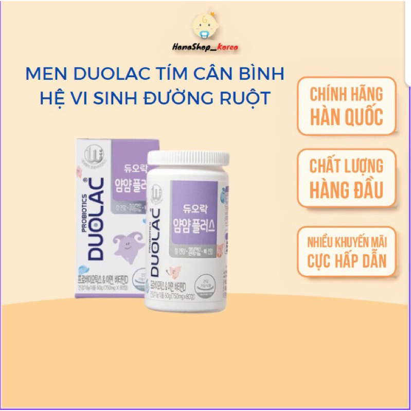 MEN VI SINH DUOLAC TÍM YAM YAM PLUS dạng viên | Shopee Việt Nam