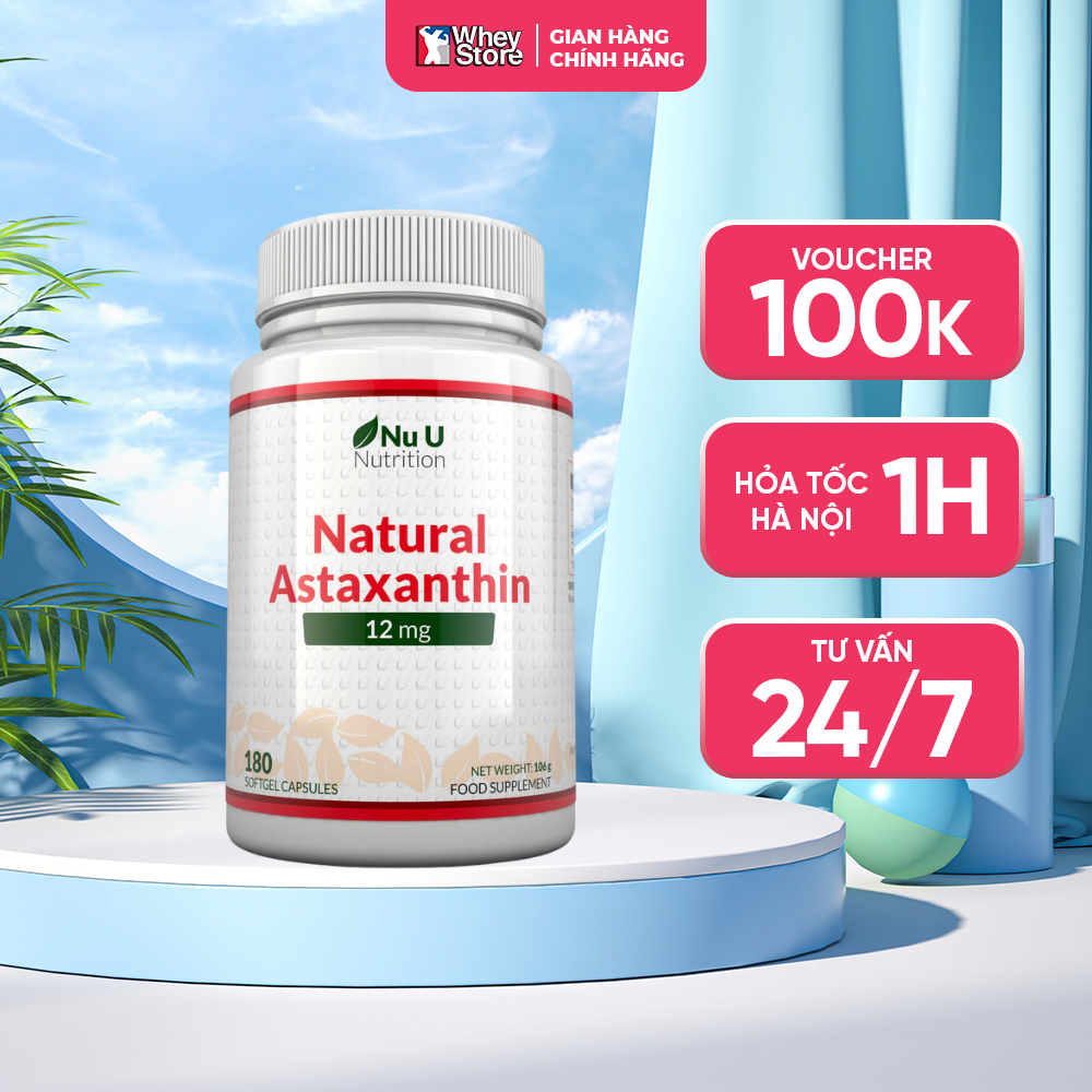 Viên Uống Bổ Sung Sức Khỏe Nuu Astaxanthin 180 Viên Chính Hãng | Shopee ...