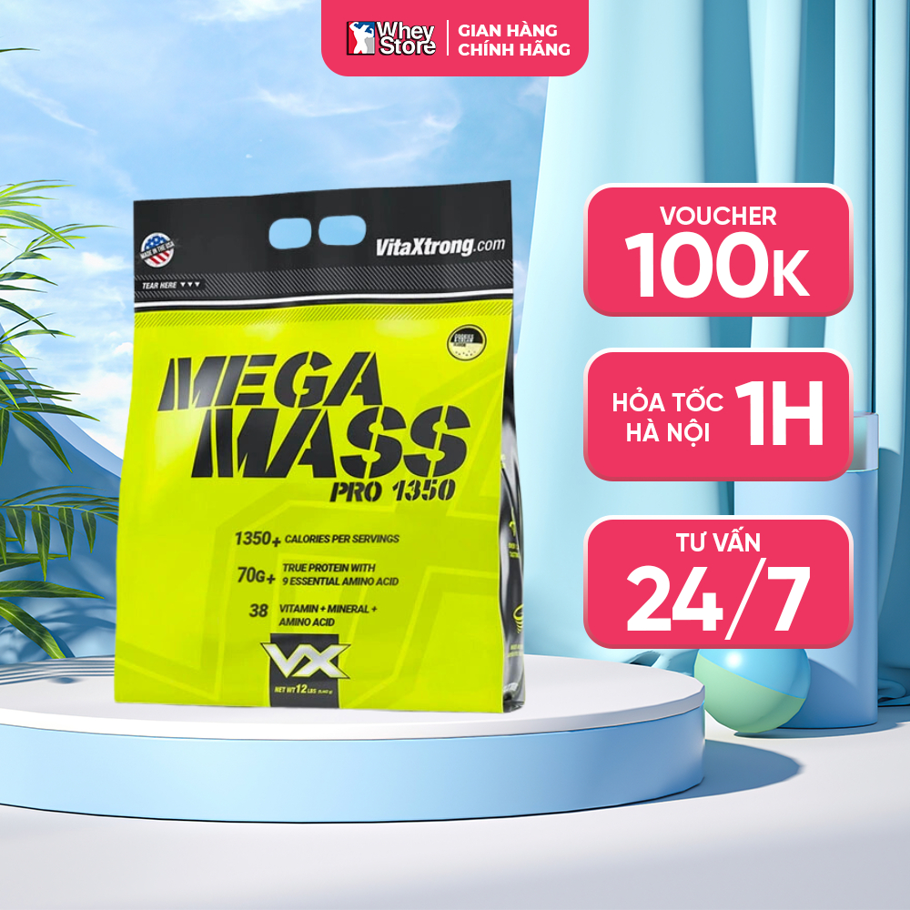 Sữa Tăng Cân Tăng Cơ Mega Mass Pro 1350 12lbs Chính Hãng | Shopee Việt Nam