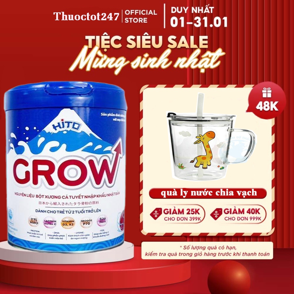 Sữa Canxi Hito Grow Phát Triển Chiều Cao Toàn Diện - Hộp 800g | Shopee ...