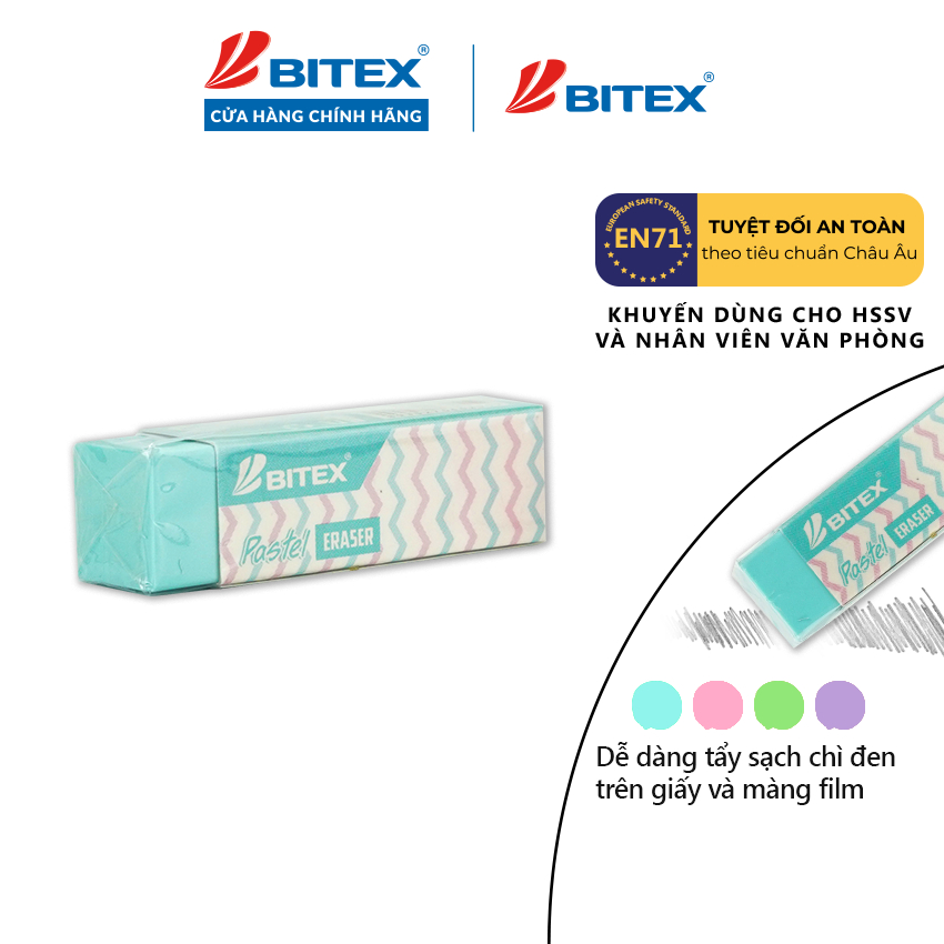 Gôm Bitex Pastel ER10 màu ngẫu nhiên (1 cục) | Shopee Việt Nam