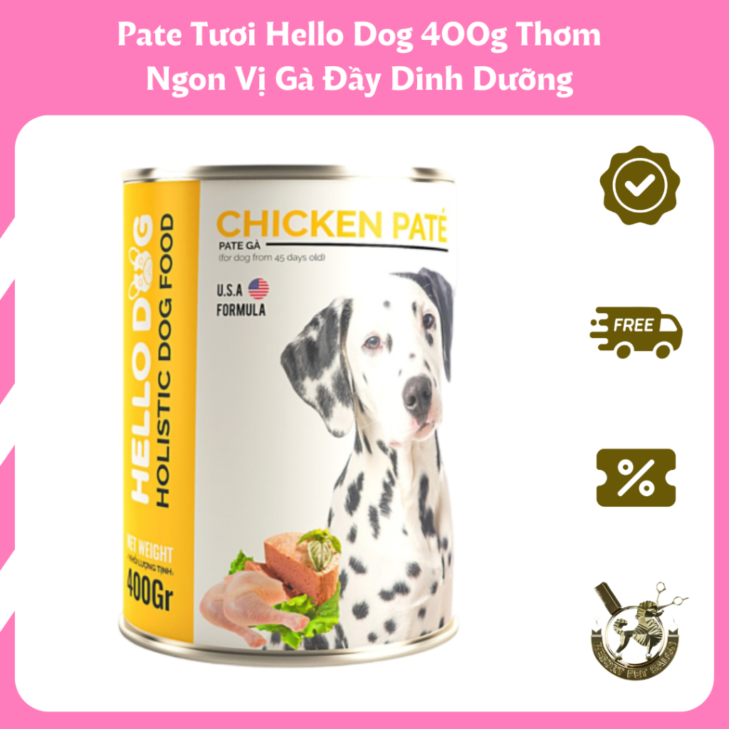 Pate Tươi Hello Dog 400g Thơm Ngon Vị Gà Đầy Dinh Dưỡng Dành Cho Các ...