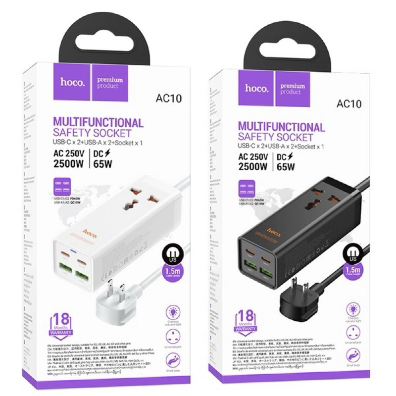 Ổ Điện Thông Minh Nhiều Cổng Sạc Hoco AC10- Chính hãng hoco | Shopee Việt Nam
