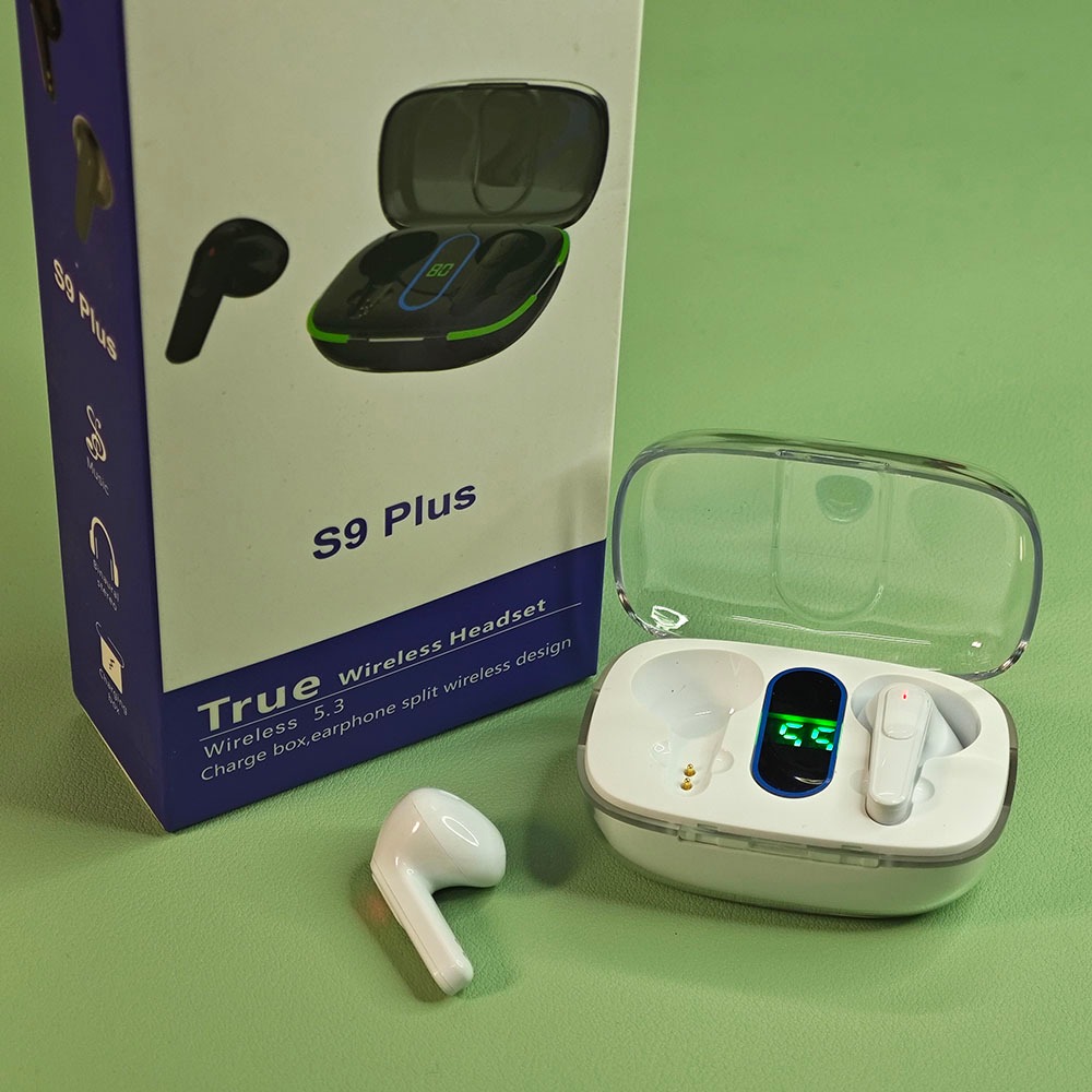 Tai nghe bluetooth S9 Plus chính hãng Chip Jerry 5.3 tích hợp đèn led ...