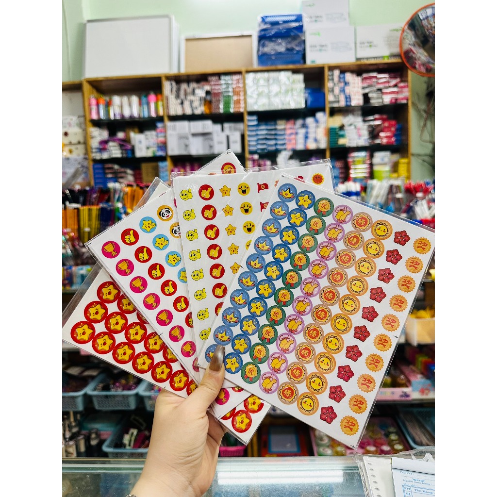 Sticker khen thưởng động lực cho học sinh nhiều mẫu (xấp 10 tấm ...