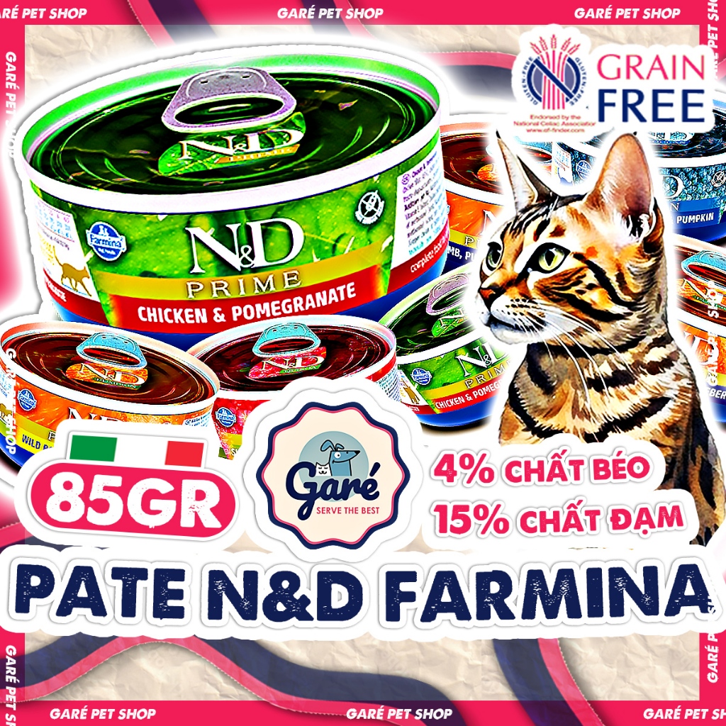 Pate Ý N&D Cho Mèo Farmina Grain Free thơm tươi ngon ND Kitten & Cat ...