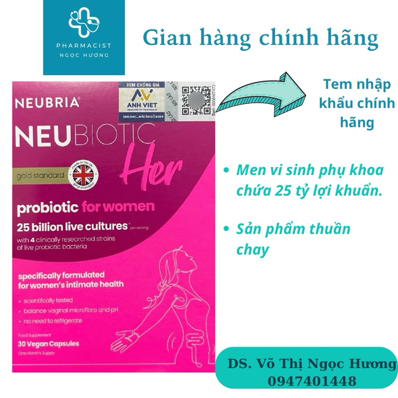 Men vi sinh NeuBiotic Her Neubria cho phụ nữ - NHẬP KHẨU CHÍNH HÃNG ...