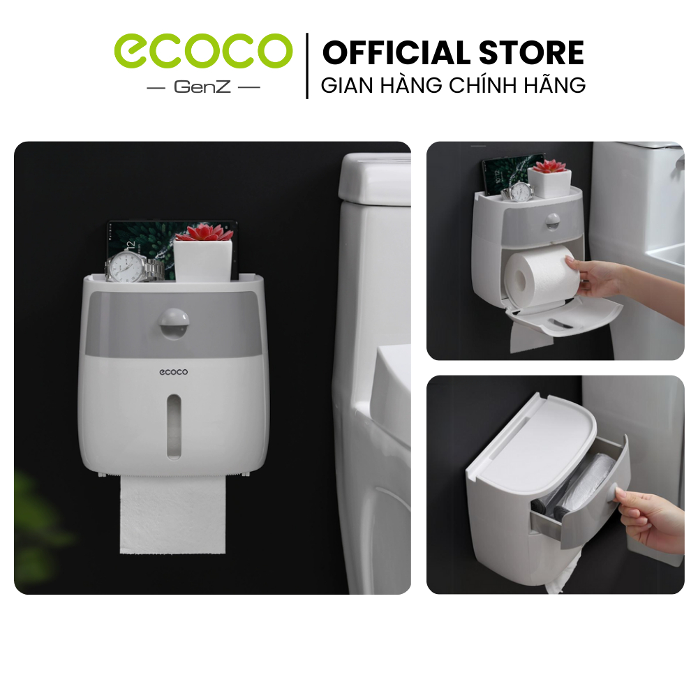 Hộp đựng giấy vệ sinh ECOCO 2in1 chống thấm nước 1804 | Shopee Việt Nam