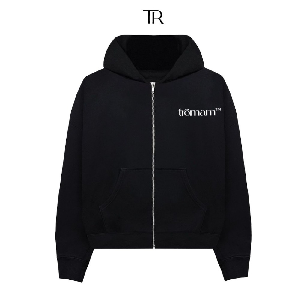 (TR) Hoodie Zip Tromam basic form Boxy. Chất liệu nỉ ngoại 450gms ...