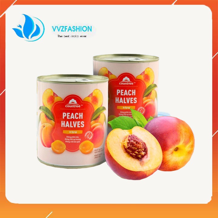 Đào Ngâm Countree Peach Halves Lon 820g. | Shopee Việt Nam