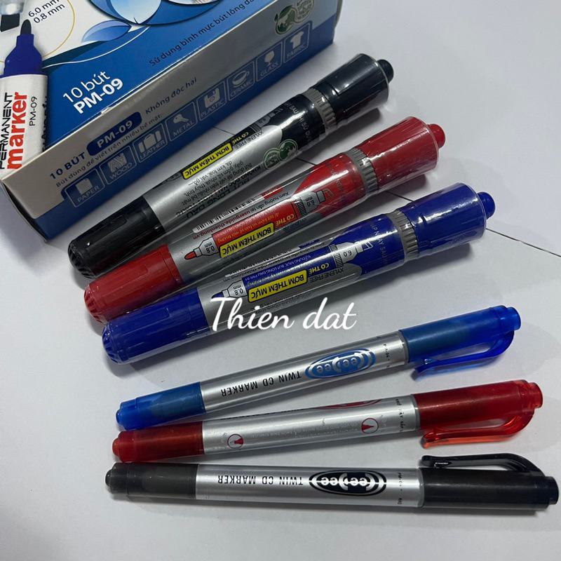 Bút lông dầu lớn nhỏ PM09-PM04/ Bút lông 2 đầu | Shopee Việt Nam