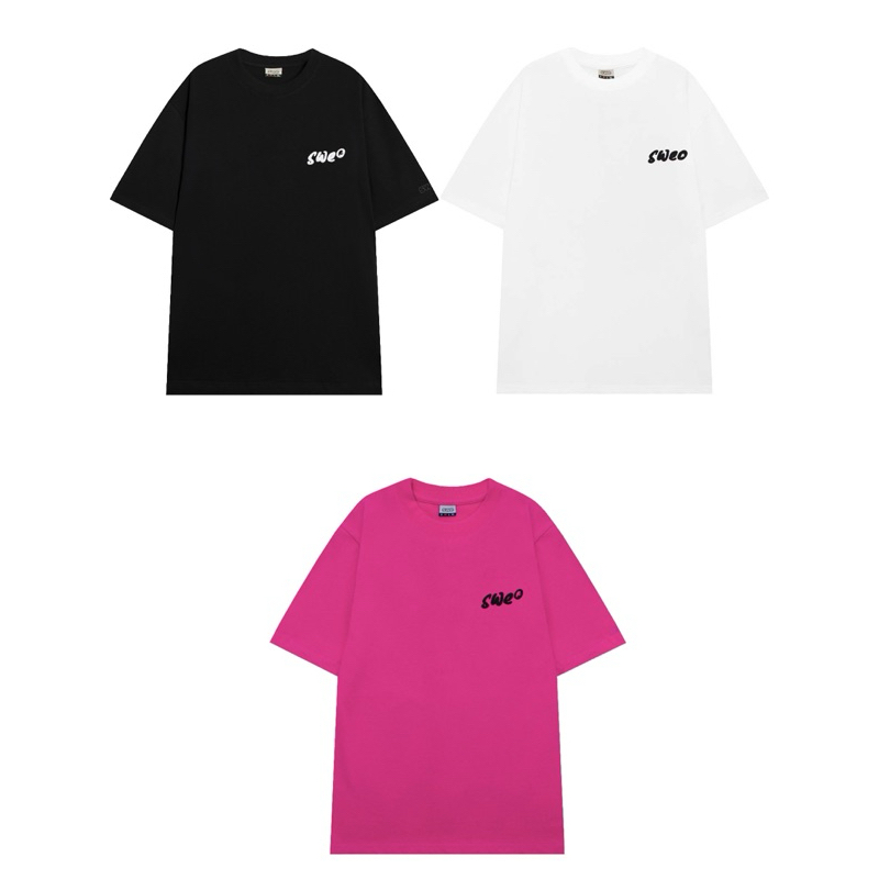 Áo Swe Thêu Xù Ba Màu Đen / Trắng / Hồng (newtag bọc chinh hãng ...