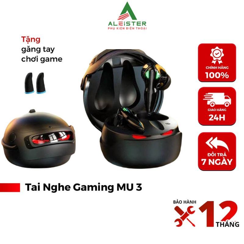 Tai Nghe Gaming Bluetooth MU 3 Hình Nón PUBG V5.3- Âm Thanh Sắc Nét ...