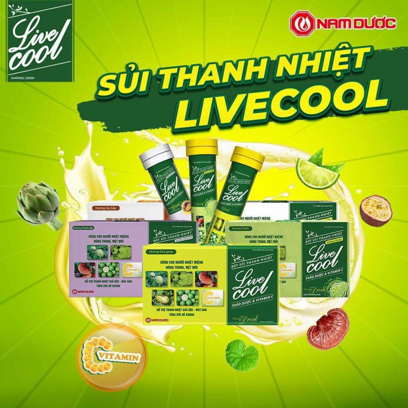 Bột / viên sủi Livecool / Live cool (Nam Dược) - Thanh nhiệt, mát gan ...