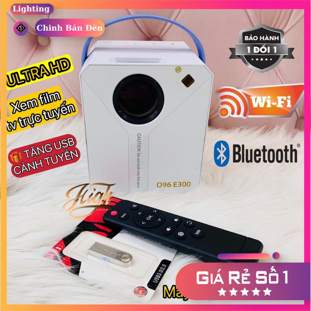 Máy Chiếu Đi Cảnh MINI Q96 Tích Hợp Xem Phim Trực Tuyến, Youtobe, Hệ Điều Hành Androi 9.0 Tặng ...