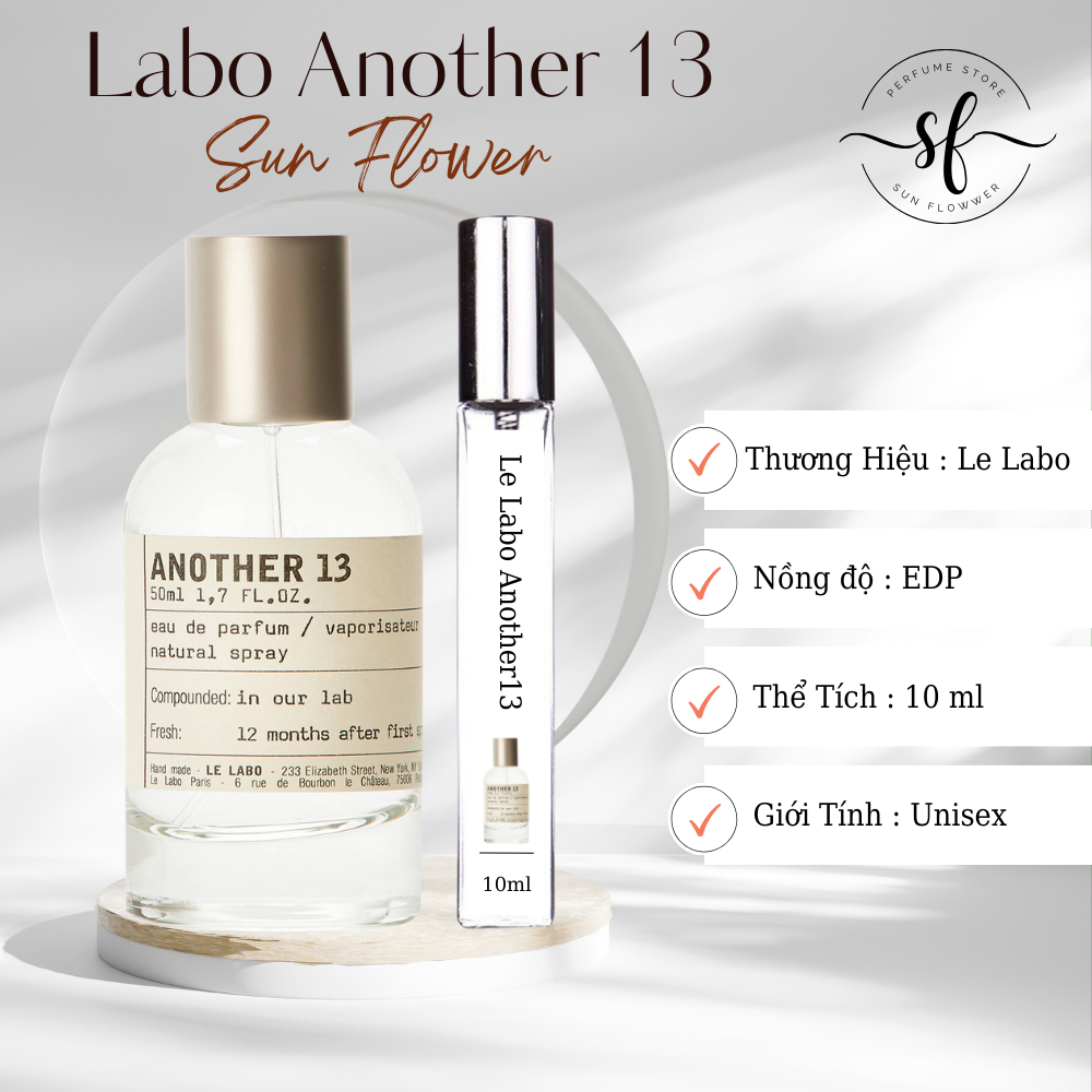 Nước hoa nam nữ (unisex) Le Labo Another 13 sang trọng, tinh tế, nổi bật chiết 10ml | Sunflowwer ...